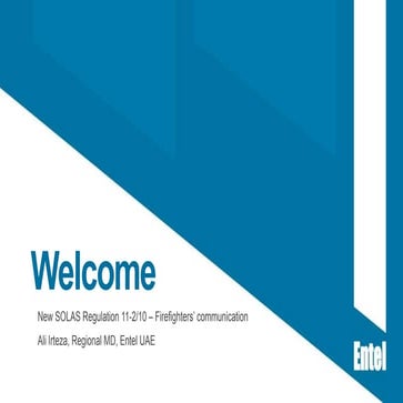 Entel's Communication Solution for Firefighters | PPTX | Technology & Computing