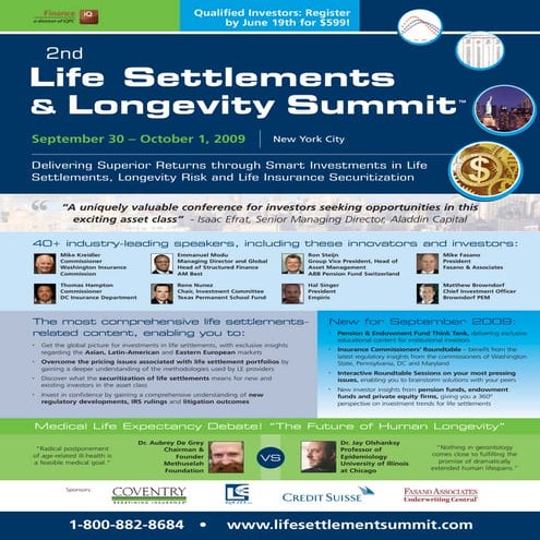 "3rd Life Settlements & Longevity Summit | PDF