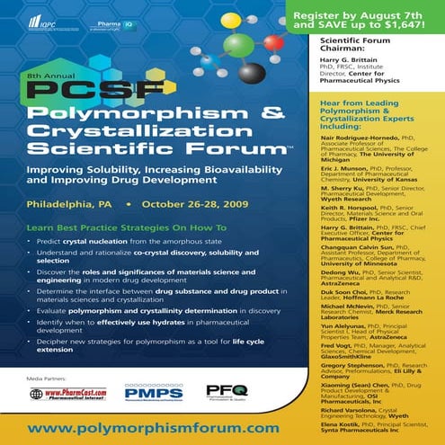 8th Polymorphism & Crystallization Scientific Forum | PDF ...
