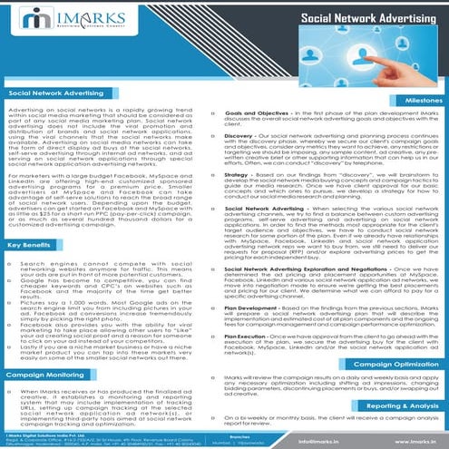 Imarks social network advertising | PDF