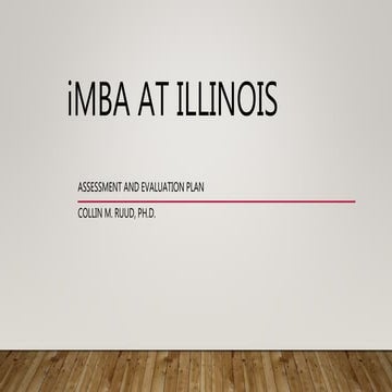 iMBA Initial (unofficial) Evaluation Plan | PPT | Free Download