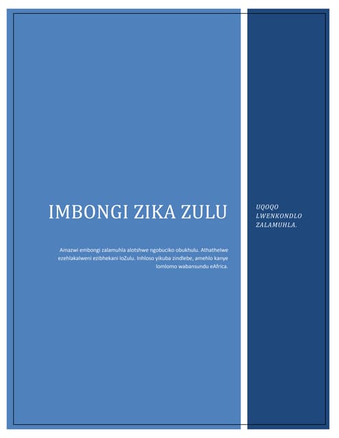 NDEBELE POEMS - Inkondlo zikasibeko | PDF