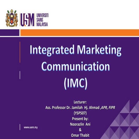 Imc ppt.final | PPT | Marketing and Advertising | Business