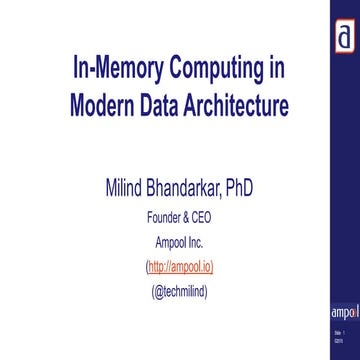 In-Memory Computing in Modern Data Architecture | PPT