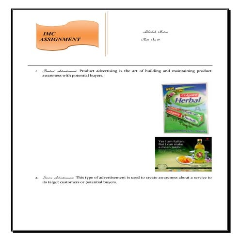 Imc assignment | PDF