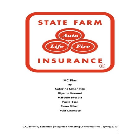 State Farm - IMC Plan | PDF