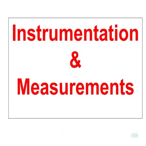Characteristics of Measuring instruments | PPTX