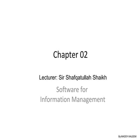 Information Management chapter 2 | PPT