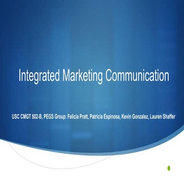 Integrated Marketing Communication Plan | PPT