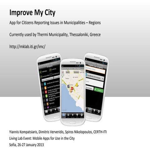 Improve My City: App for Citizens Reporting Issues in Municipalities ...