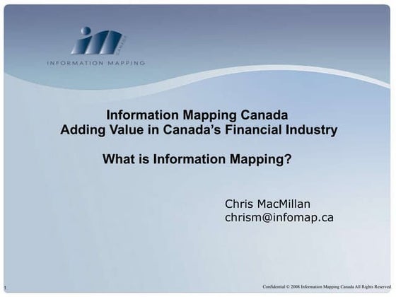 The Information Mapping Format: A Proven Content Standard | PPTX