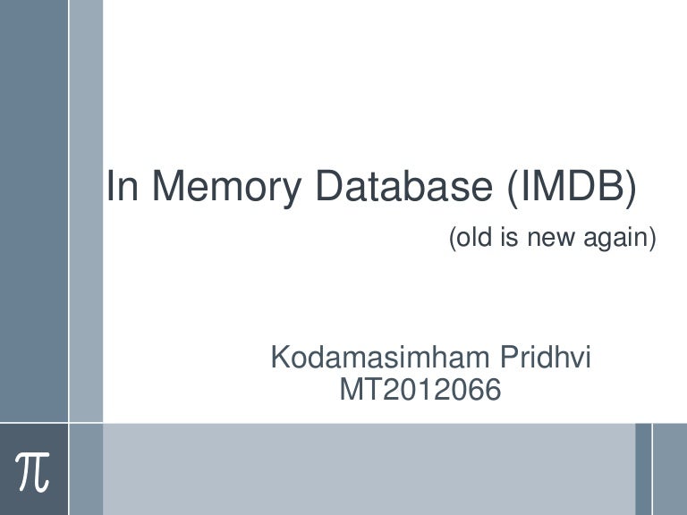 In-Memory DataBase