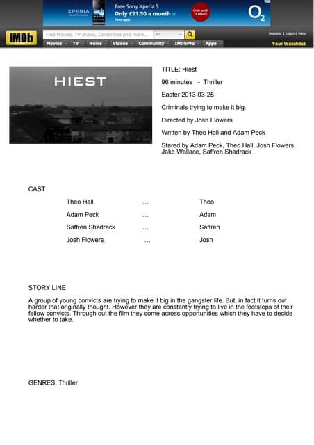 Imdb blank template | PDF