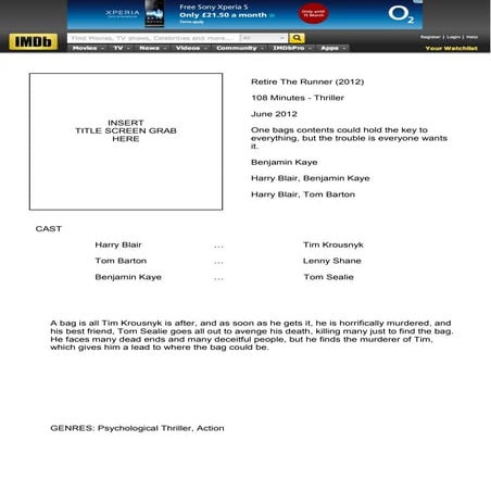 Imdb template | DOCX