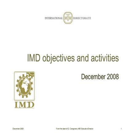 Imd Presentation Dec 2008.V01