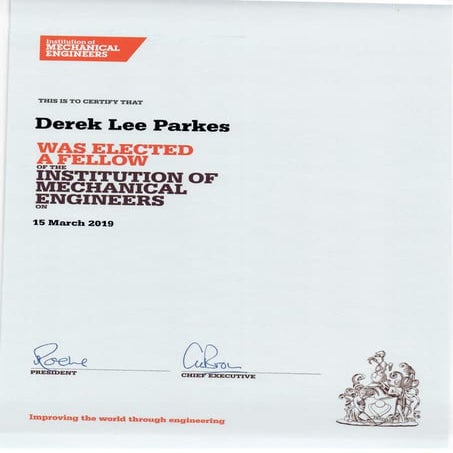Imeche fellow cert | PDF