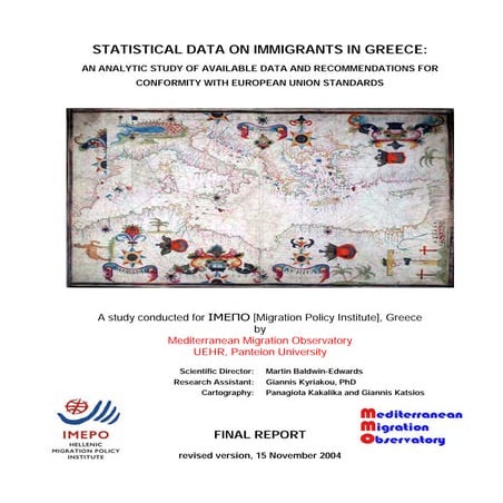 From the Greece partner - “Statistical data on Immigrants in GREECE” | PDF