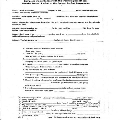 Present Perfect - Present Perfect Progressive | PDF