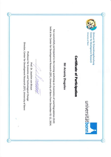 Ecdl Certificatepdf