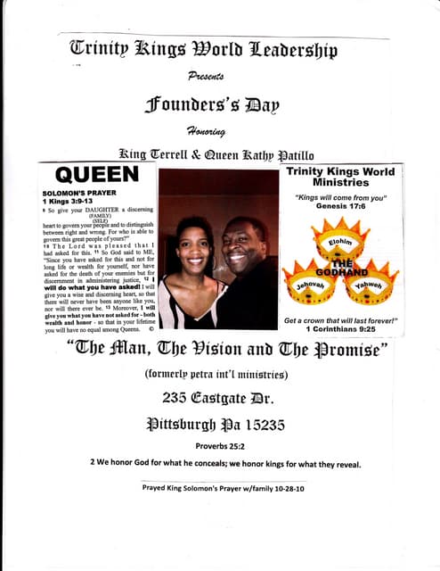 Trinity Kings World Leadership: On Board "AIR FORCE ONE" | PDF