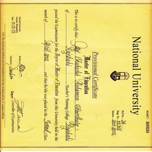 Graduation Cert | PDF