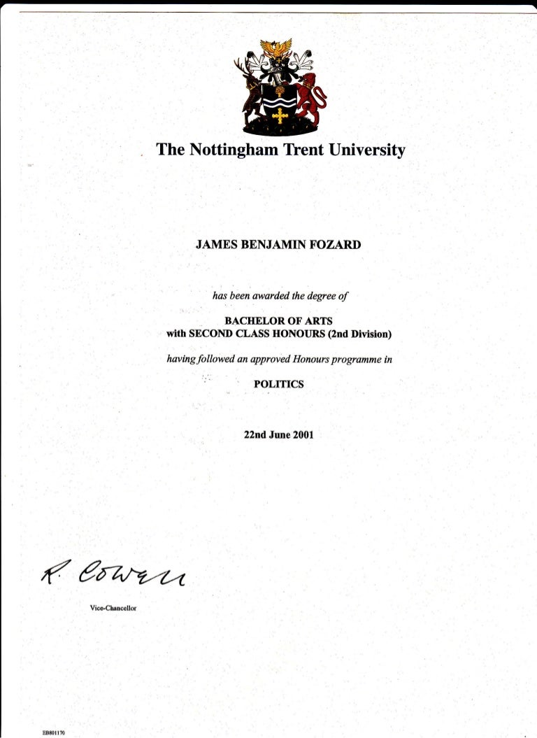 NTU Politics Degree Certificate (22.06.01)