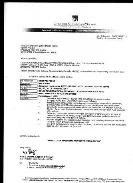 Surat kelulusan (front) | PDF