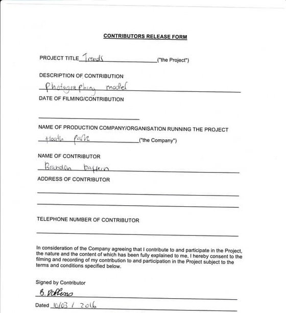 Contributors Release Form 3 | PDF