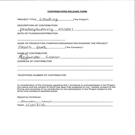 Contributors Release Form | PDF