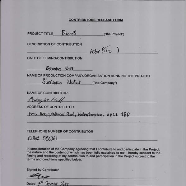 Contributors Release Form | PDF