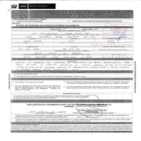 Formulario FP01DGPA departamento de Arequipa | PDF