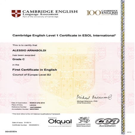 First Certificate In English | PDF