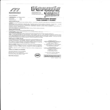 Vermic (antiparasitarios). | PDF