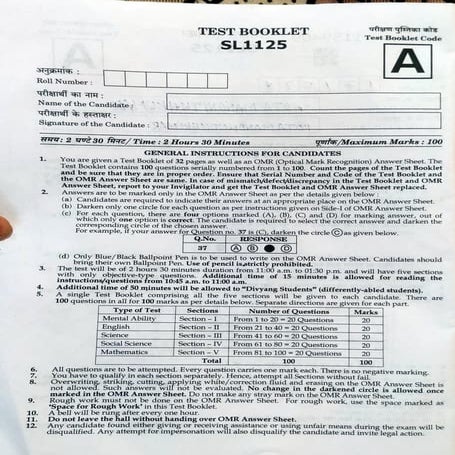 2025 NAVODAYA PREVIOUS YEAR QUESTION PAPER | PDF