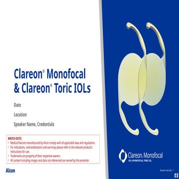 IMG Clareon Mono, Toric Speaker Deck - Updated (Jul 2023) - Morocco (4 ...