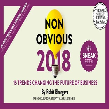 5 Non-Obvious Trends For 2018 | Exclusive Book Preview | PDF