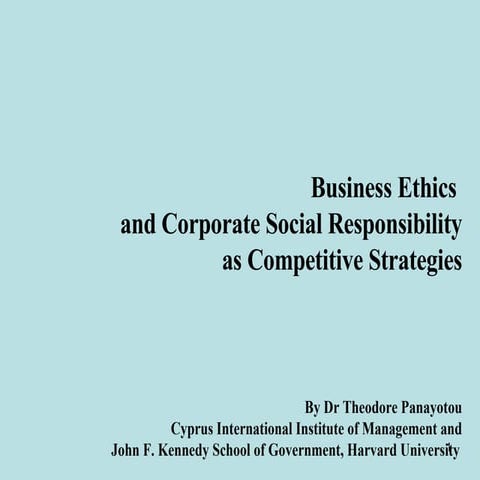 Ethics and CSR | PPT