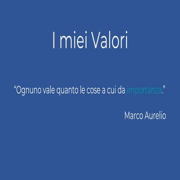 I miei valori | PPT