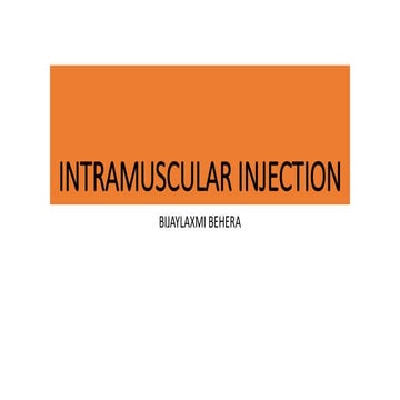Im injection | PPTX | Physical Therapy | Wellness