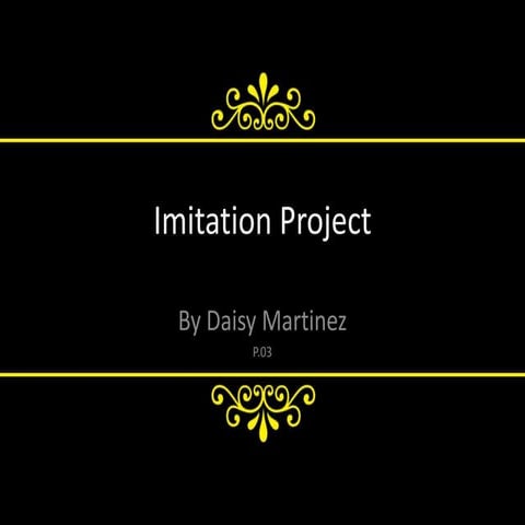 Imitation project | PPTX