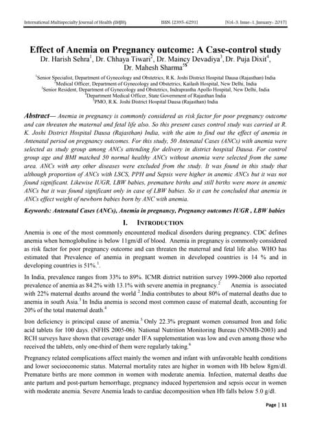 Role of clinical pharmacist in prevalence of anemia | PDF