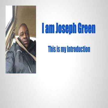 Joseph C Green Jr | PPTX | Economy | Business and Finance
