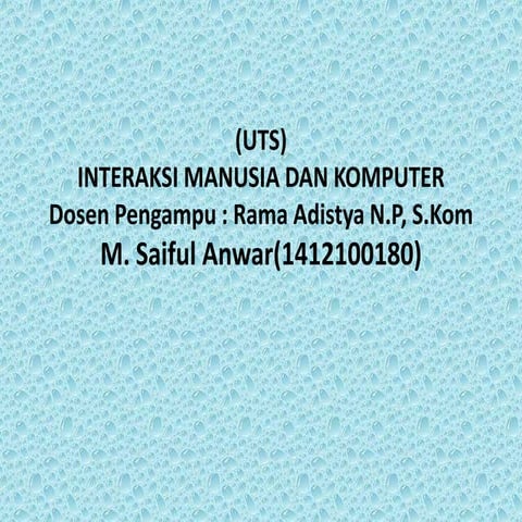 Tugas UTS IMK | PPT