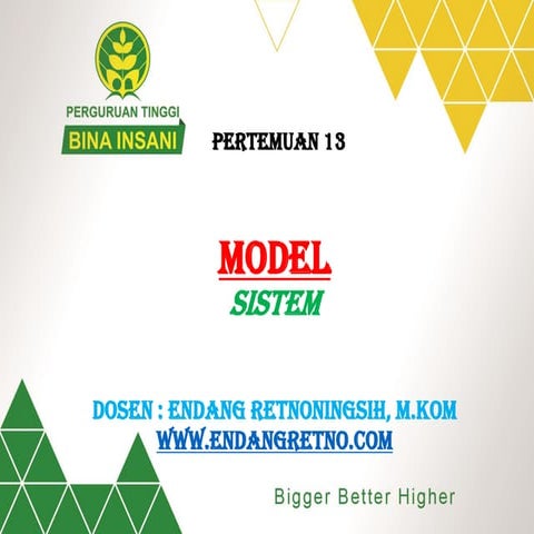 Pertemuan 13 Model SIstem | PDF