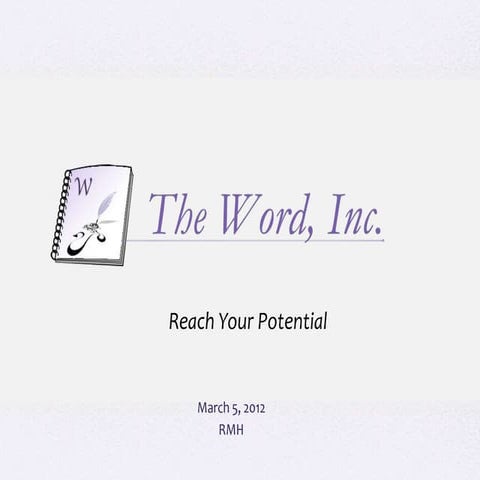 The Word | PPTX | Standardized Testing | Educational Assessment