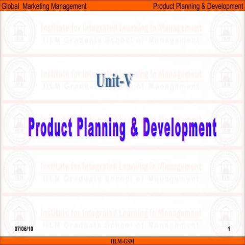 Imm unit-05 (product planning & development) | PPT