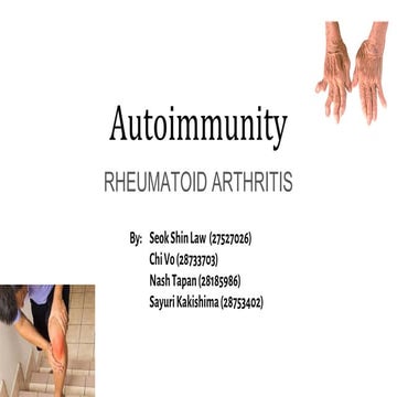 Autoimmunity: Rheumatoid Arthritis | PPT