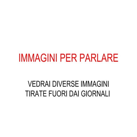 Immagini per parlare | PPT