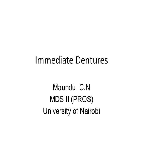 Immediate dentures | PPT