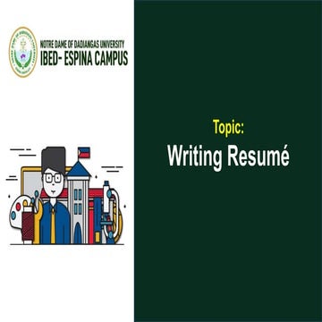 Immersion W3 for grade 12 stem, abm, and humss, week three, resume | PPTX